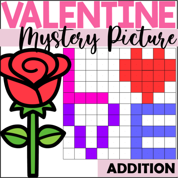 Valentine's Day Addition Mystery Picture | Made By Teachers