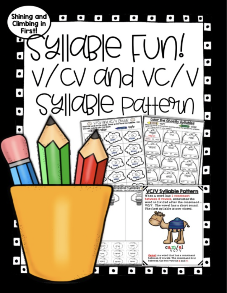 VC/V and V/CV Syllable Patterns Word Work! - No prep! - Made By Teachers