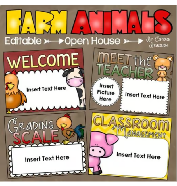 2D Shapes Poster Signs Boho Muted Modern Rainbow Theme | Made By Teachers