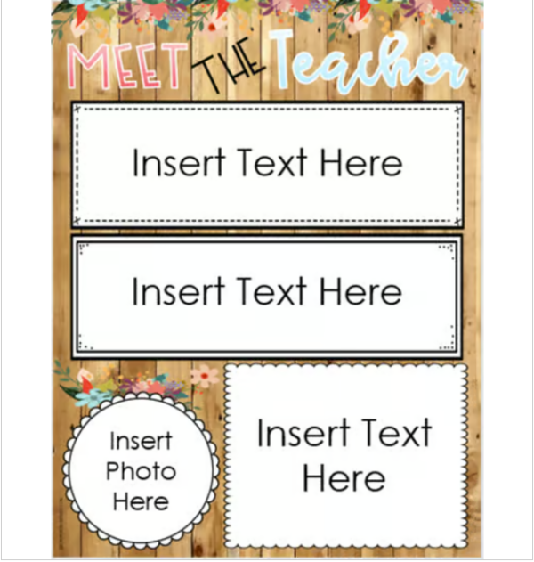 Meet the Teacher Editable Handout Back to School Open House Rustic ...