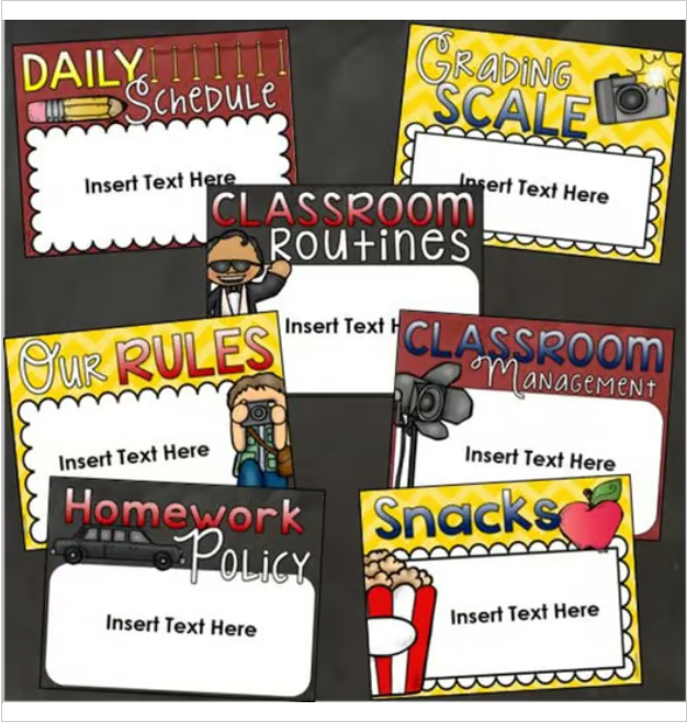Back to School Open House Meet the Teacher Hollywood Movies PowerPoint ...