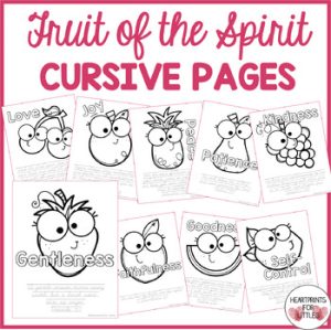 Fruit of the Spirit Bible Verse Handwriting Practice, Tracing and ...