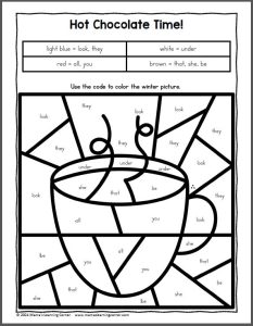 January Color By Sight Word Worksheets - Made By Teachers