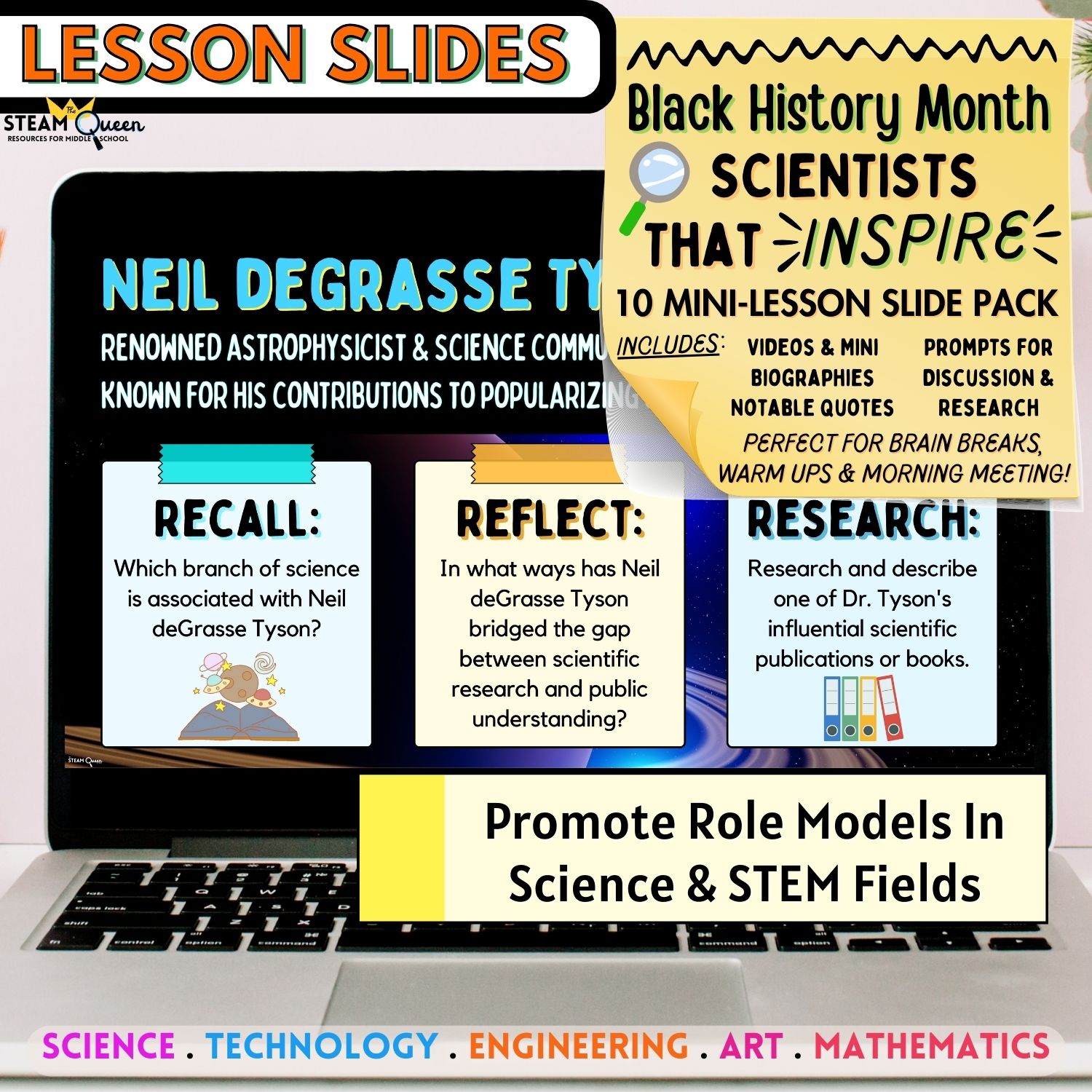 Black History Month Scientist Biography Lesson Slides BHM Middle School ...