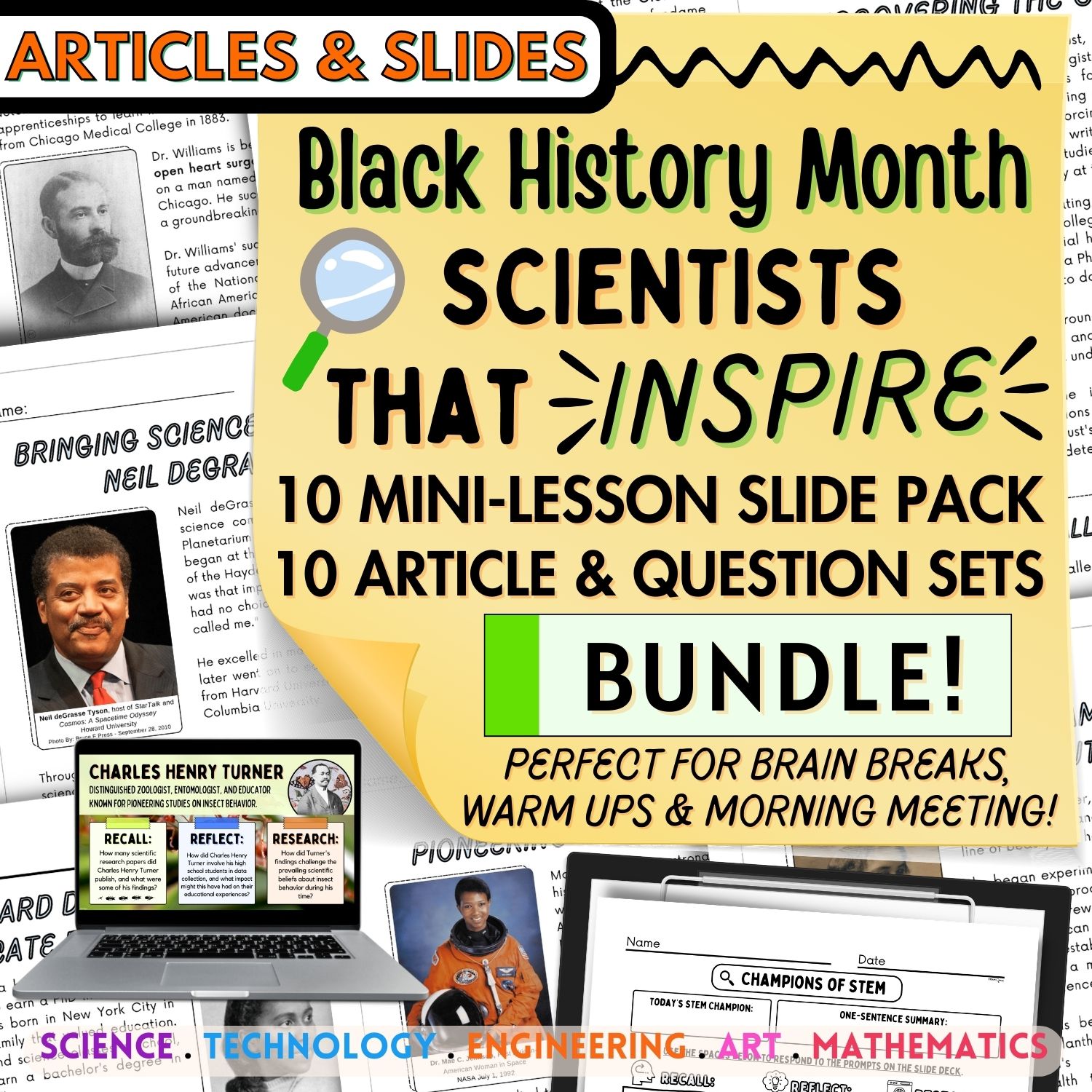 Black History Month Science Ultimate Bundle! Inspiring Scientists ...