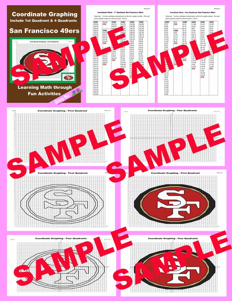 Super Bowl Coordinate Plane Graphing Picture: Super Bowl 2024 Bundle ...