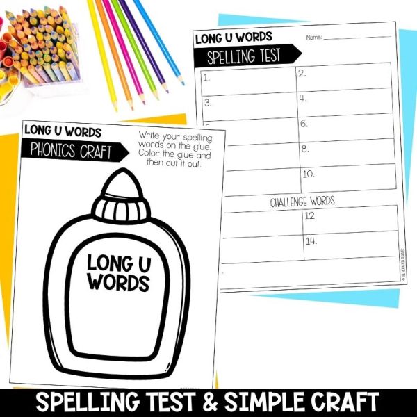 Long U Vowel Teams Worksheets, Activities & Games 1st Grade Phonics or ...