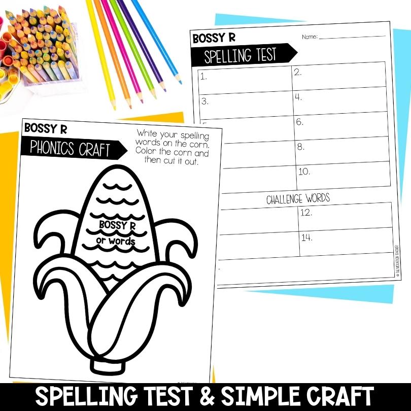 OR Bossy R Worksheets, Activities & Games 1st Grade Phonics or Spelling ...