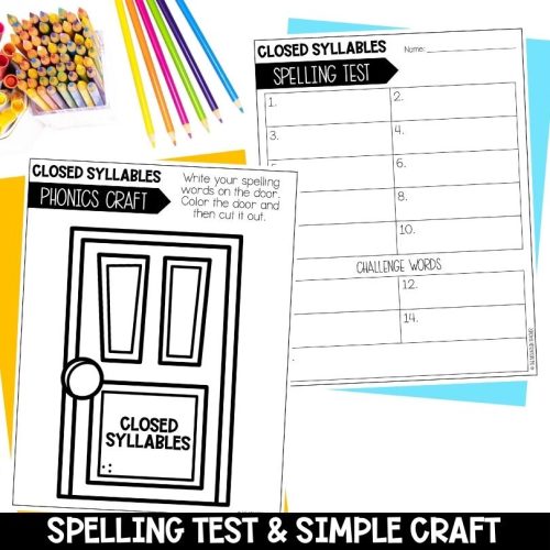 Closed Syllables Worksheets, Activities & Games for 2nd Grade Phonics ...