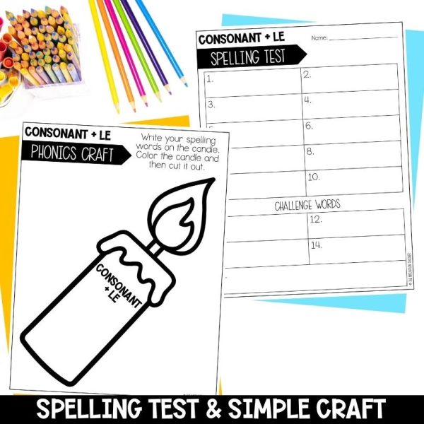 Consonant LE Worksheets, Activities & Games for 2nd Grade Phonics or ...