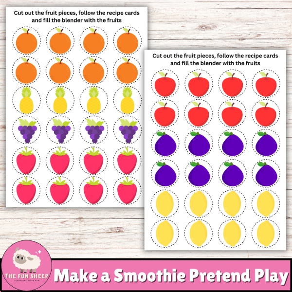 Make a Smoothie Pretend Play | Make a Smoothie Game - Cutting and ...