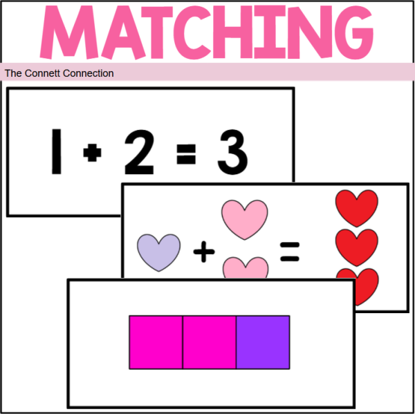Valentine's Day Addition Number Bonds: Kindergarten Math Centers - Made ...
