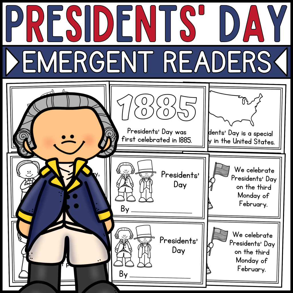 Presidents' Day Mini Book for Emergent Readers • Presidents' Day ...