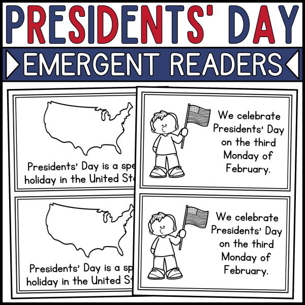 Presidents' Day Mini Book for Emergent Readers • Presidents' Day ...