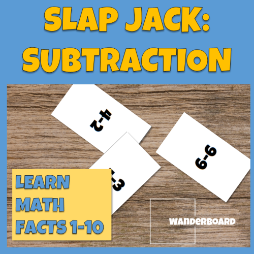 Subtraction Game 0-10 Slap Jack PreK Kindergarten 1st Grade | Made By ...