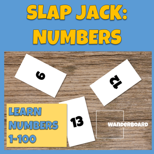 Number Recognition Game Activity 1-100 Slap Jack PreK Kindergarten ...