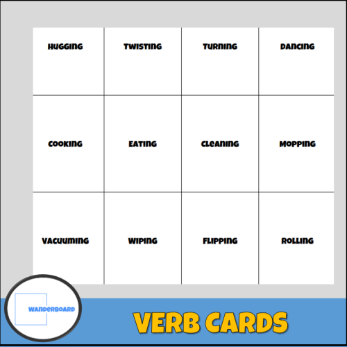 Action Verbs Activity Charades Game Kindergarten 1st Grade 2nd Grade ...