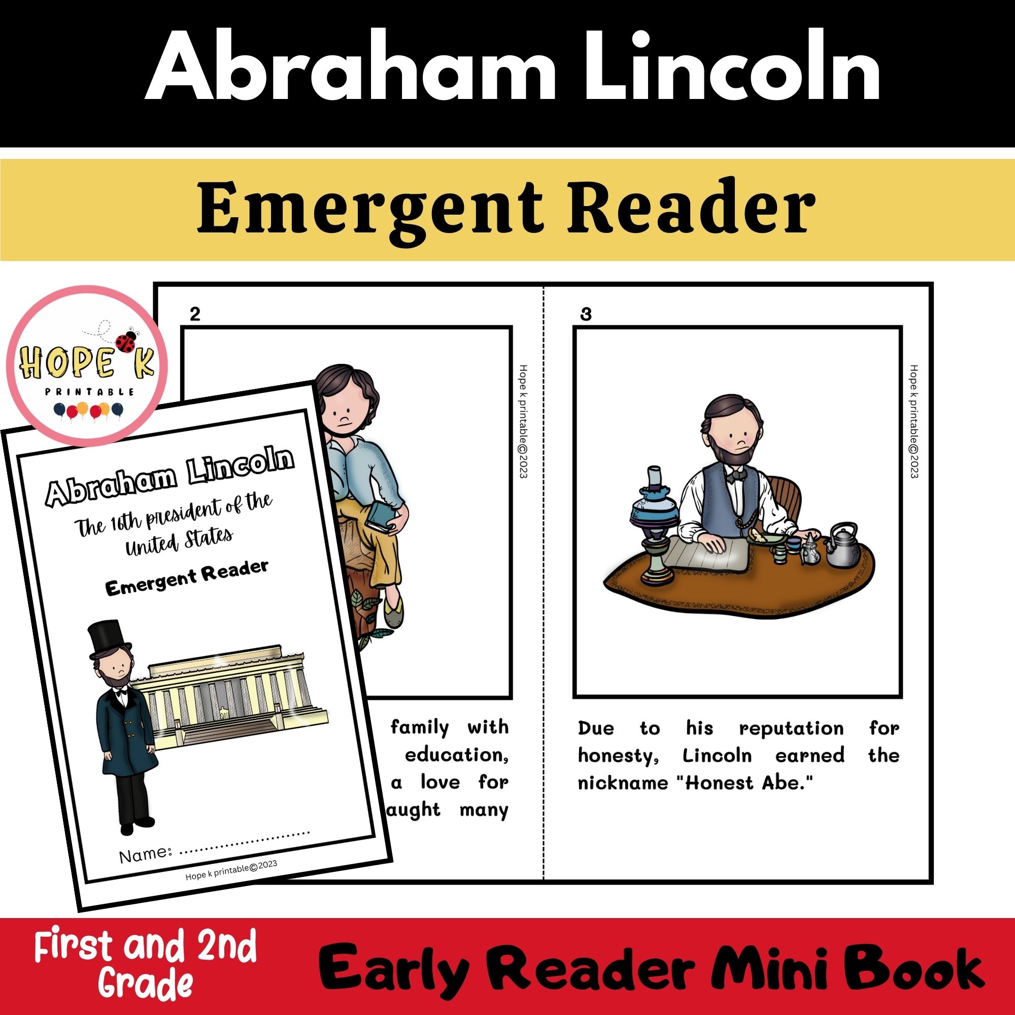 President's Day Emergent Reader | Coloring Pages and Activities |Early ...