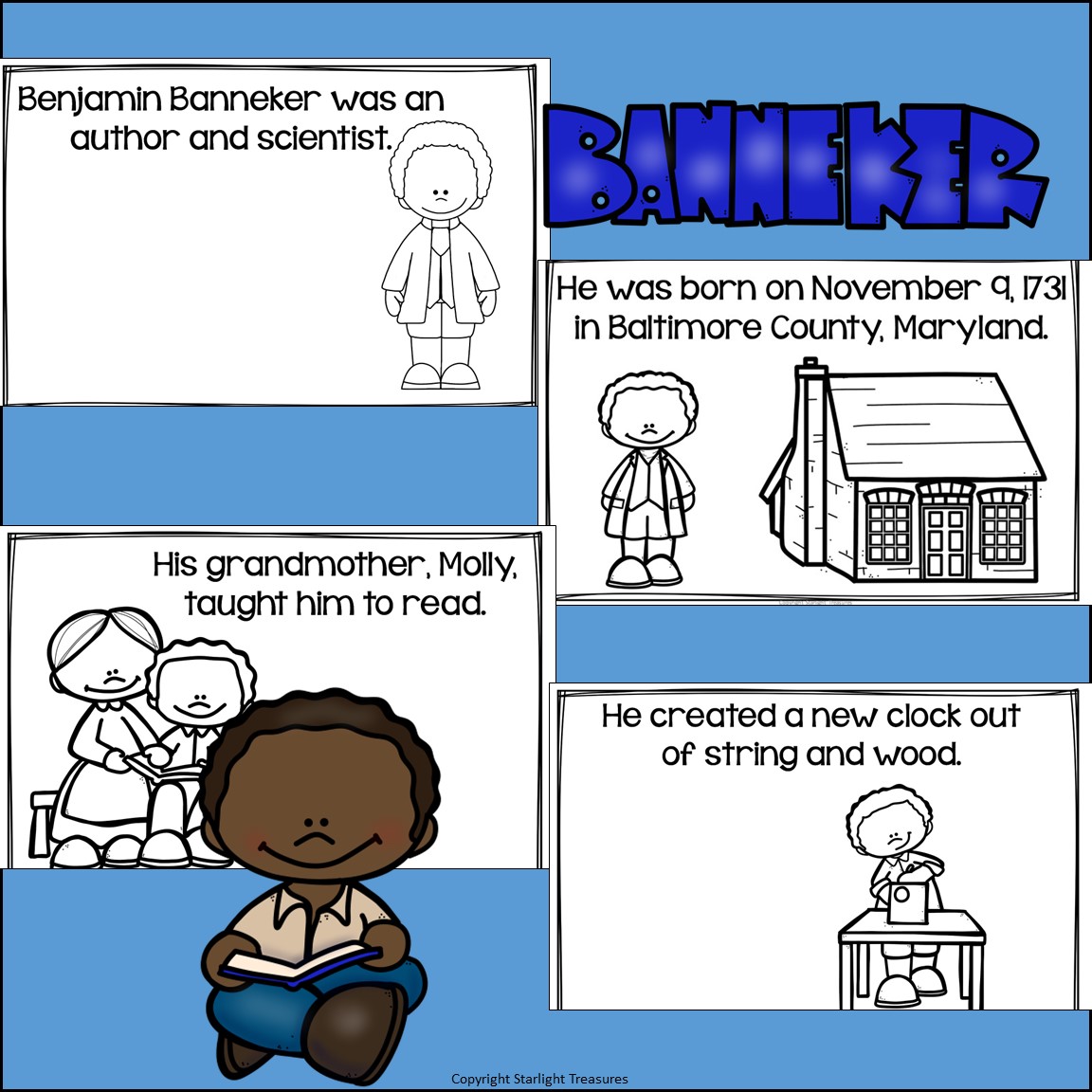 Benjamin Banneker Mini Book for Early Readers: Black History Month ...