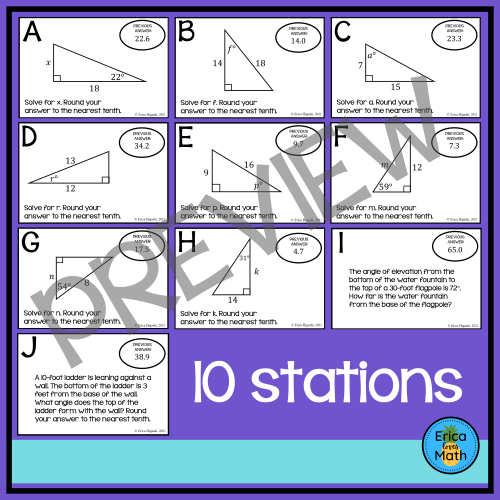Trig Ratios Activity Scavenger Hunt - Made By Teachers