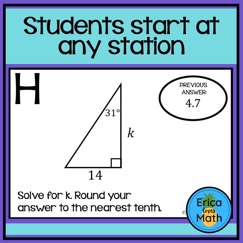 Trig Ratios Activity Scavenger Hunt - Made By Teachers