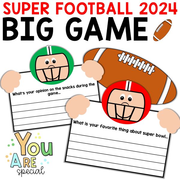 Super Bowl 2024 Football Craft Writing Activities February Bulletin ...