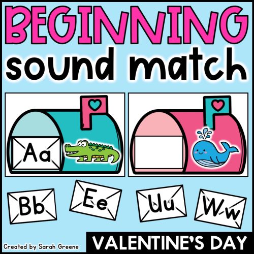 Valentine's Day Beginning Sounds Match | Made By Teachers