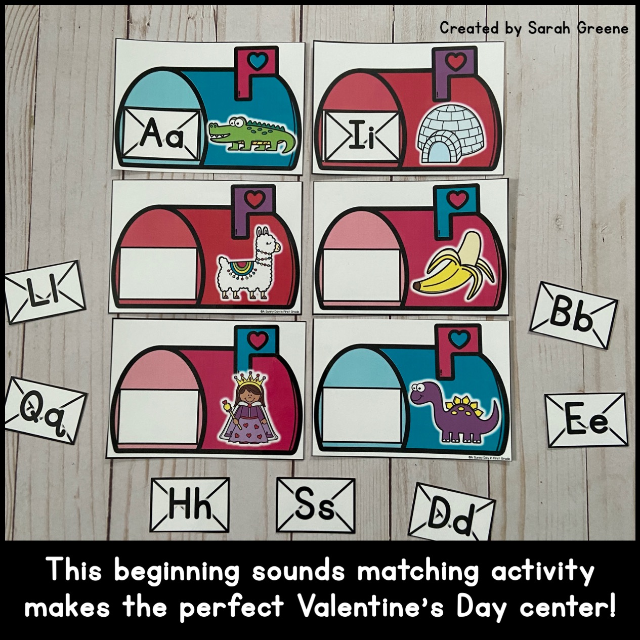Valentine's Day Beginning Sounds Match | Made By Teachers