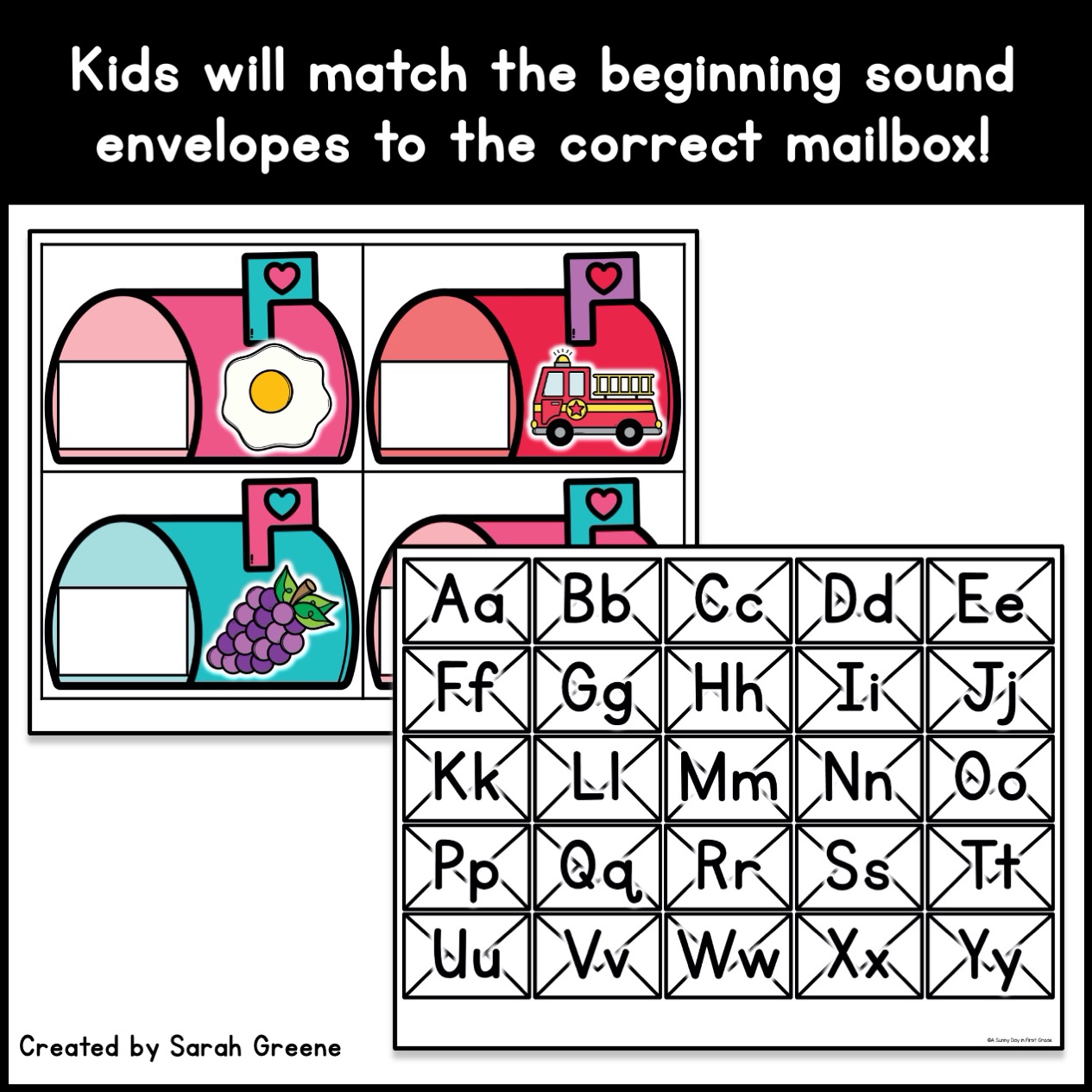 Valentine's Day Beginning Sounds Match | Made By Teachers