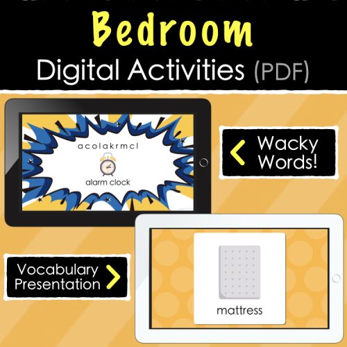 Bedroom Vocabulary - Digital Activities, Word List & Quiz + 4 Flashcard ...