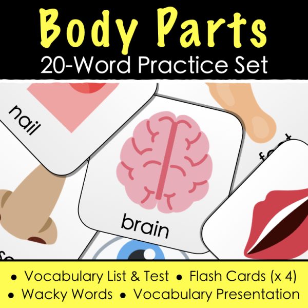 Body Parts Vocabulary - Digital Activities, Word List & Quiz + 4 ...