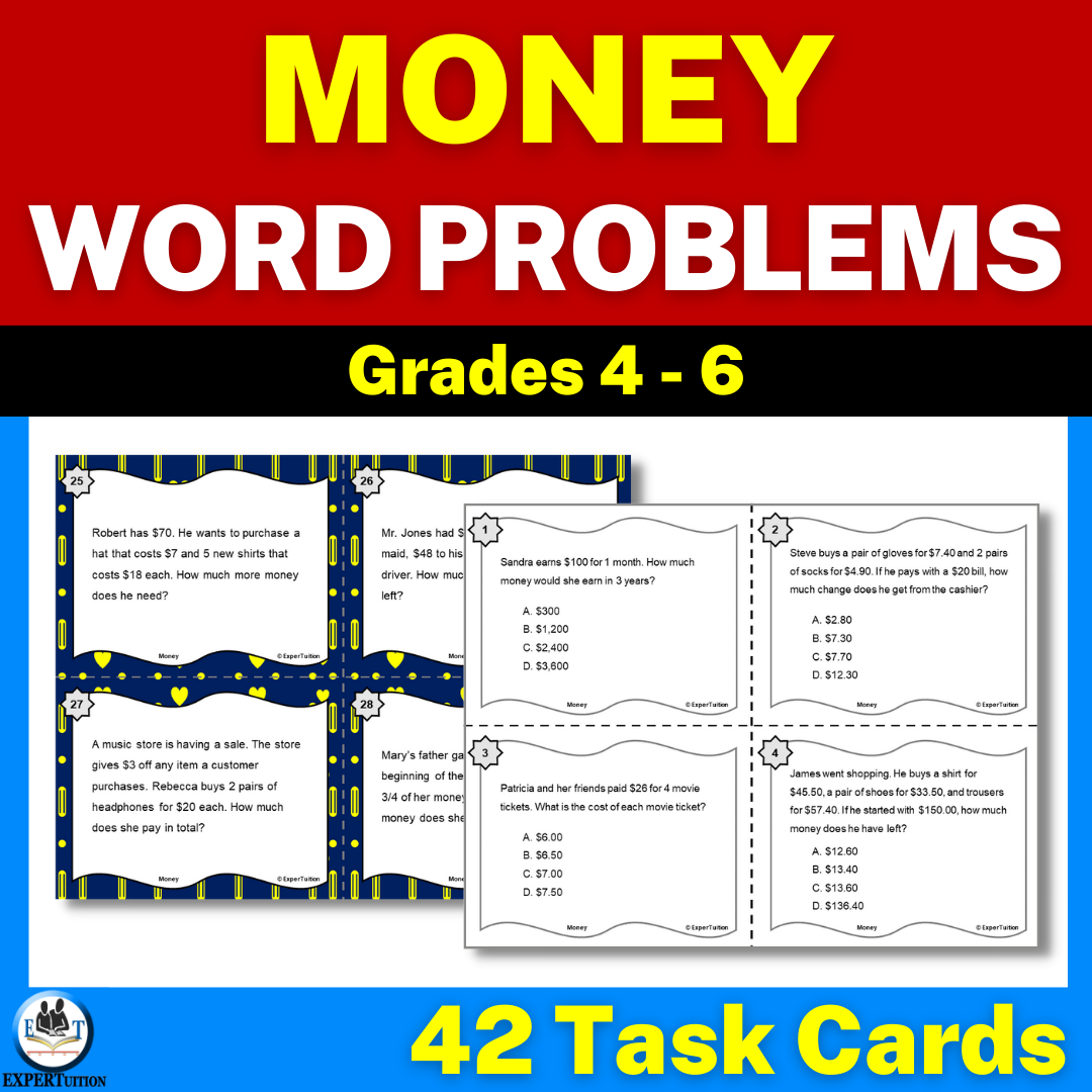 Measurement Word Problems Mega Bundle | Worksheets | Task Cards ...