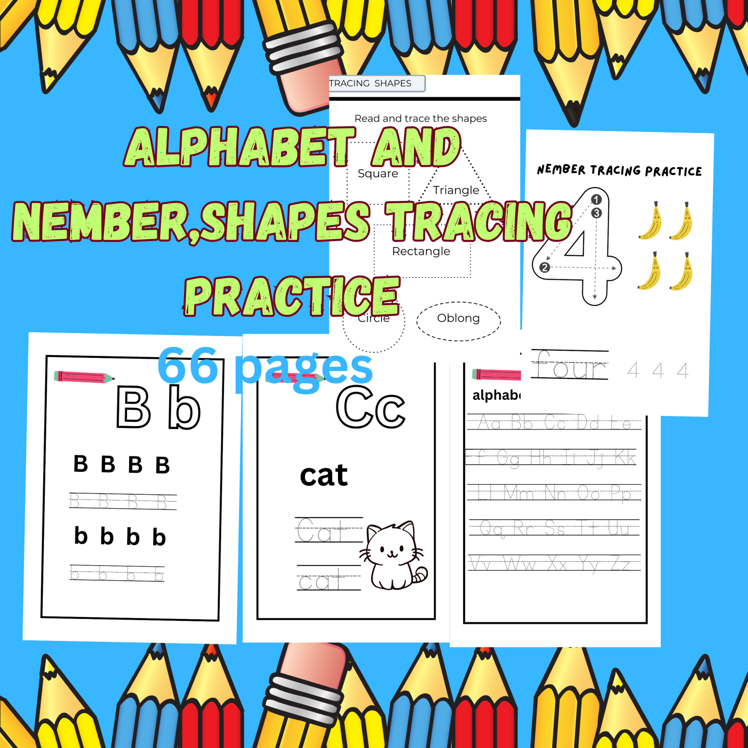 alphabet and nember,shapes tracing practice | Made By Teachers