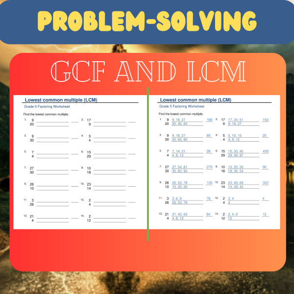 Problem-Solving with GCF and LCM: Grade 5 Math Word Problems - Made By ...