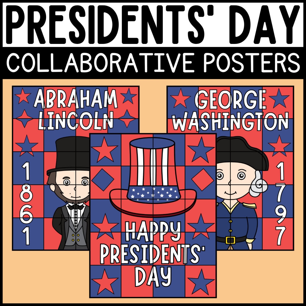 Presidents' Day Collaborative Coloring Posters • Presidents' Day Art ...