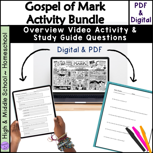 Gospel of Mark Bible Study Activity BUNDLE - Made By Teachers
