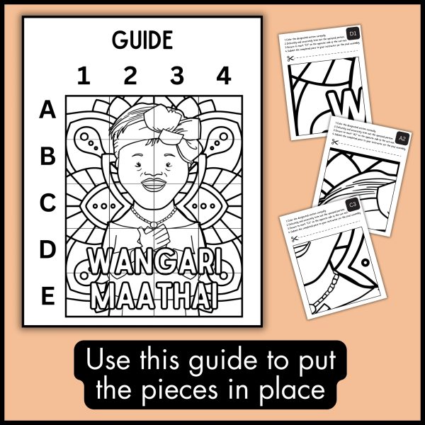 Black History Month Wangari Maathai Collaborative Coloring Poster ...