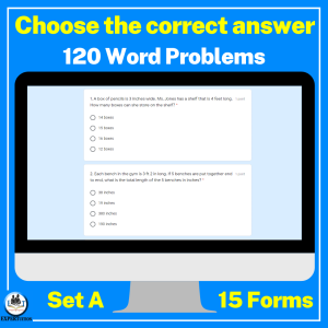 Measurement Word Problems Google Forms™ Bundle: Multi-Step and One-Step ...