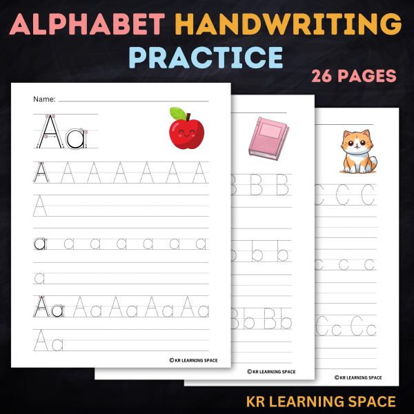 Alphabet Handwriting Practice, Writing Letters Tracing and Print ...