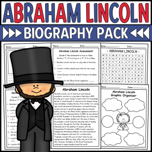 Abraham Lincoln Biography Unit Pack • Presidents Day Activities | Made ...