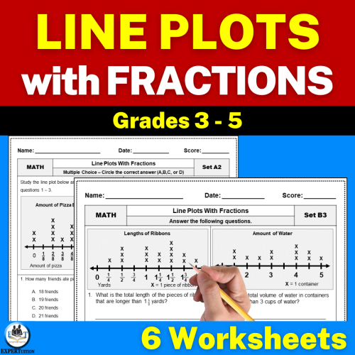 Line Plots with Fractions - Differentiated Line Plots Practice ...