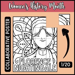 Women's History Month Florence Nightingale Collaborative Coloring ...