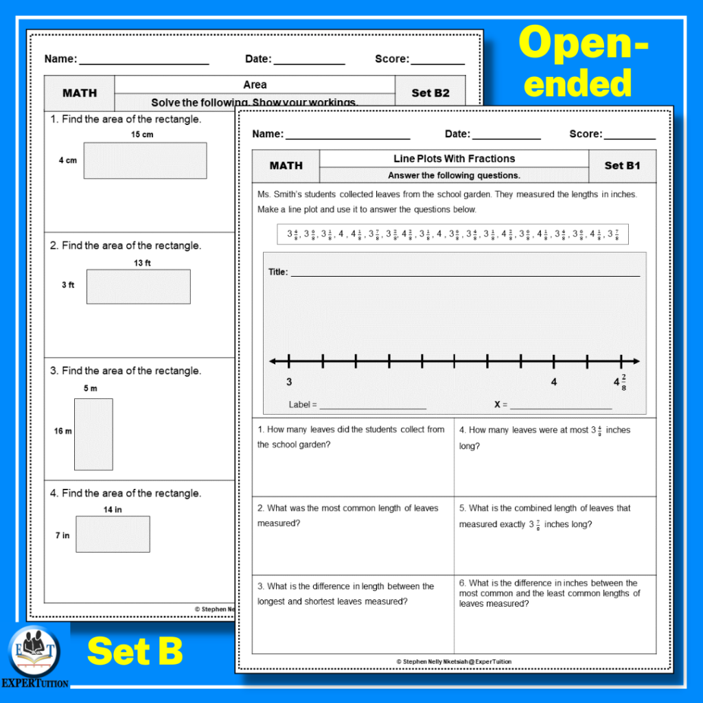 Measurement Worksheets Bundle - Conversions, Word Problems, Area ...
