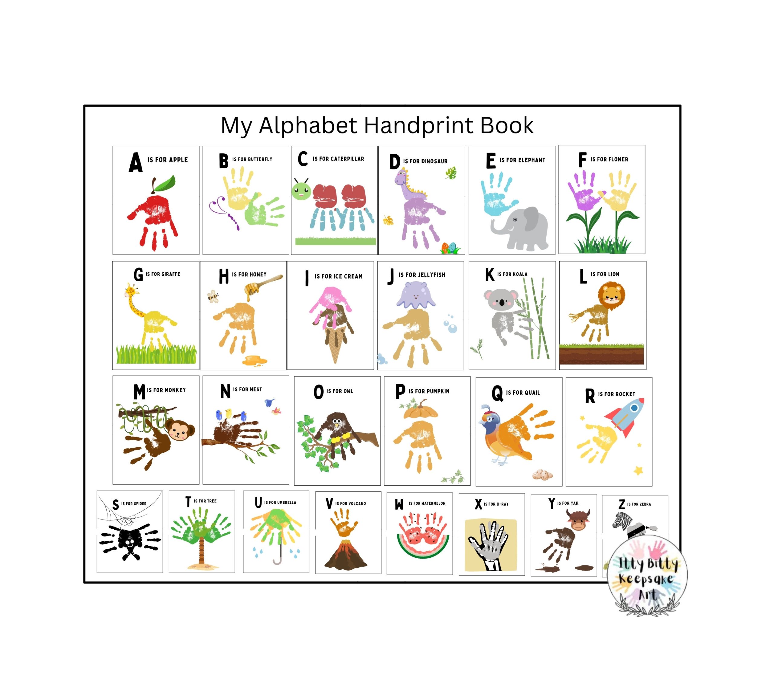 Letter C Handprint Art Craft Printable Template / C is for Caterpillar ...