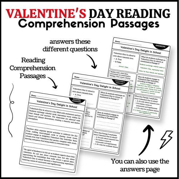 Valentine's Day Reading Comprehension Passages | Made By Teachers