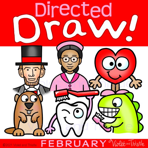 Directed Drawing Valentines Day February Presidents Groundhog Learn How ...