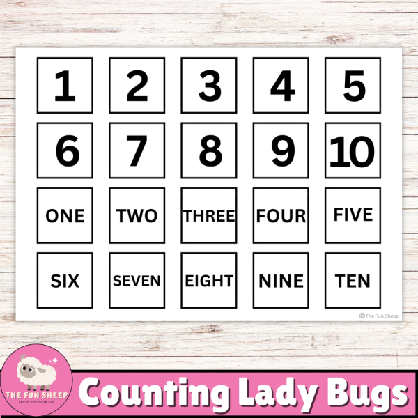 Counting Lady Bugs Activity | Spring Matching Math Game - Math Center ...