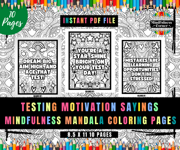 Testing Motivation Sayings, Encouragement Mindset Mindfulness Mandala ...
