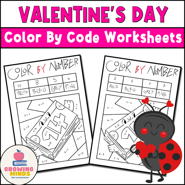 FREE Valentine's Day Worksheets Color By Code Activities Printables ...