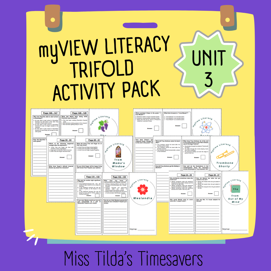 myView Literacy 4 Quiz: Unit 3 | Made By Teachers